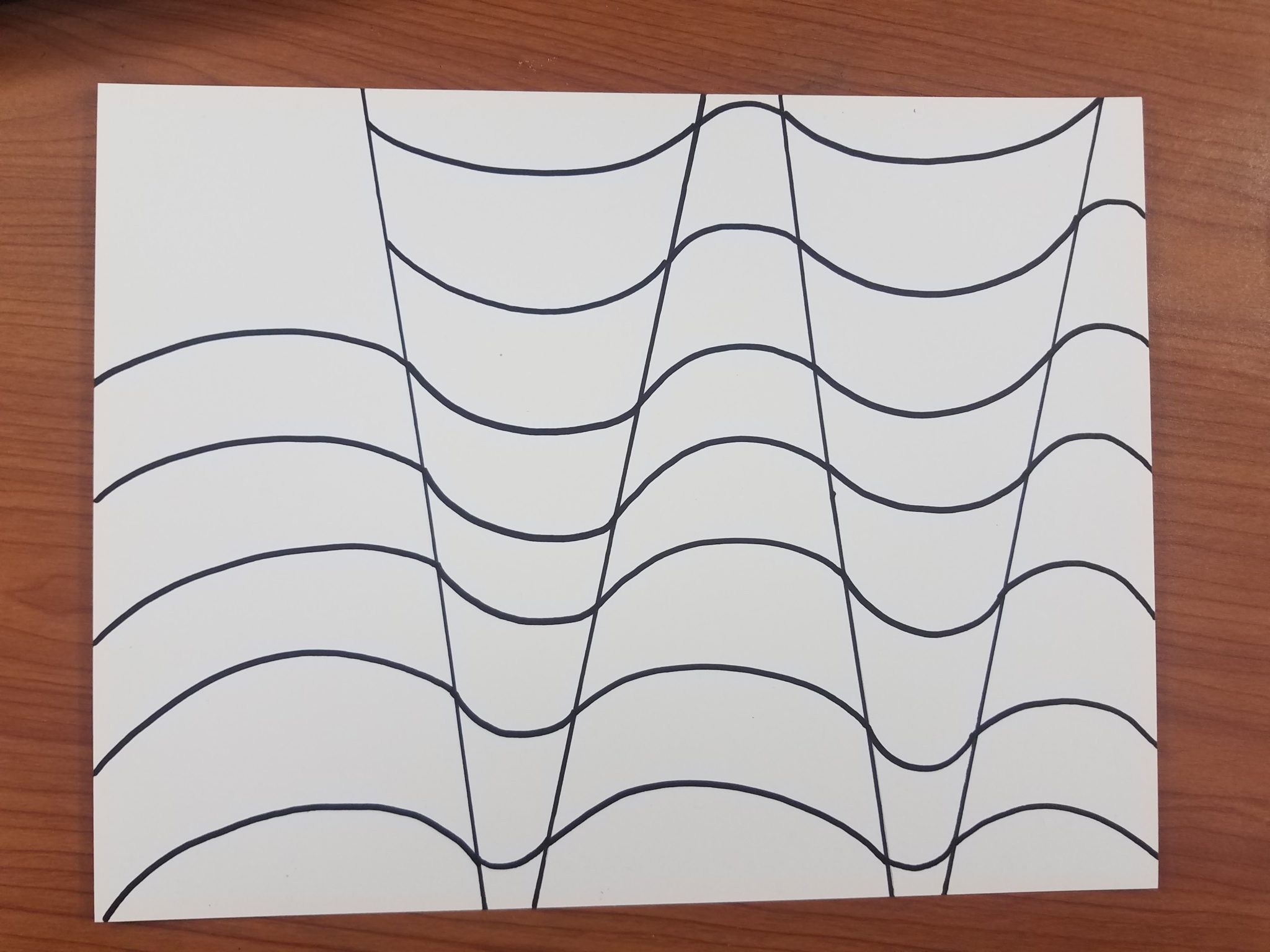 Waving Flag Drawing | Op Art for Beginners - Art by Ro