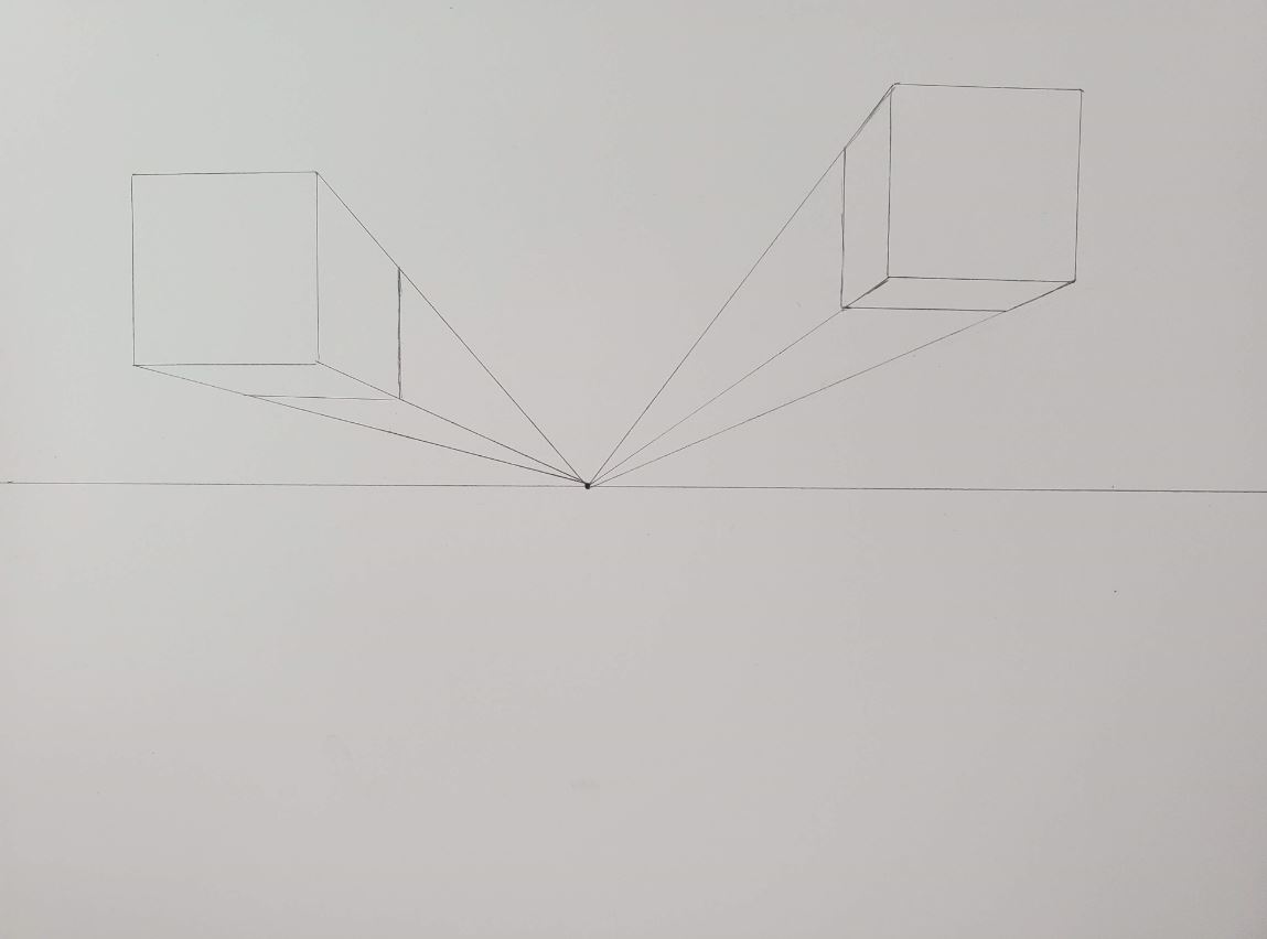 One Point Perspective Drawing Instructions and Examples - Art by Ro