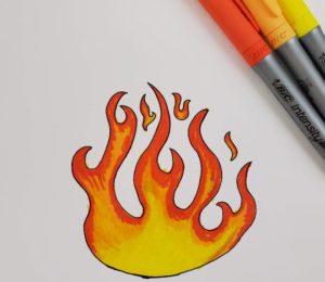 How to Draw Flames - Step by Step with Pictures - Art by Ro