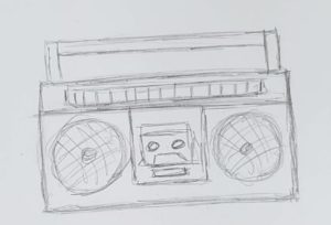 Graffiti Boombox Drawing Tutorial & Several Examples - Art by Ro