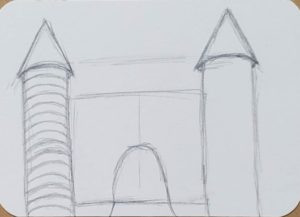 How to Draw a Castle (Easy Step by Step) - Art by Ro
