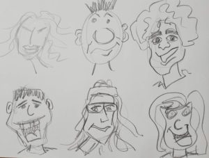 Watercolor Doodle Faces | Exercise for Creativity - Art by Ro