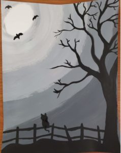 Halloween Sky Value Painting Art Tutorial - Art by Ro