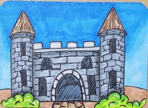 How to Draw a Castle (Easy Step by Step) - Art by Ro