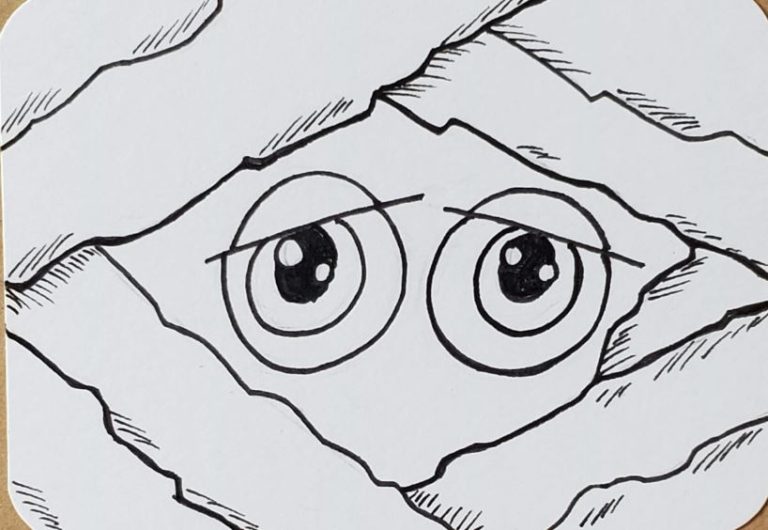 How to Draw a Mummy Head - Art by Ro