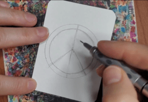 How to Draw a Peace Symbol (easy art tutorial) - Art by Ro